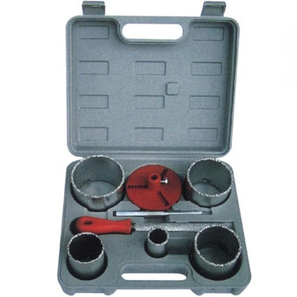 Quality 8PC Tungsten Carbide Coated Hole Saw Kit with YG8 Drill Bit and Location Plate for Metal Woodworking for sale