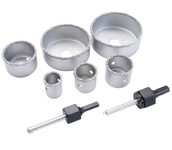 Quality 92HRC Tungsten Carbide Hole Saw Kit 19-83mm 1/4" Triangle Shank for sale