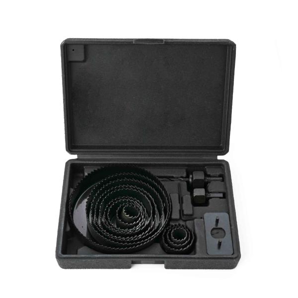 Quality OEM 16PC 50# High Carbon Steel Hole Saw Set Black Oxide for sale