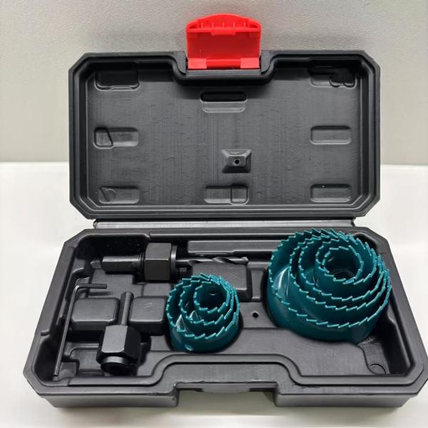 Quality 11PC High Carbon Steel Hole Saw Kit 3/8'' Three Flat Shank Customizable for sale