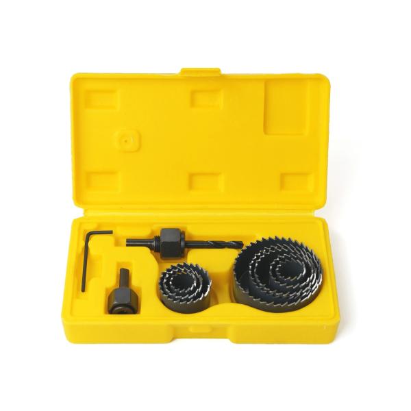 Quality 11PC High Carbon Steel Hole Saw Kit 3/8'' Three Flat Shank Customizable for sale
