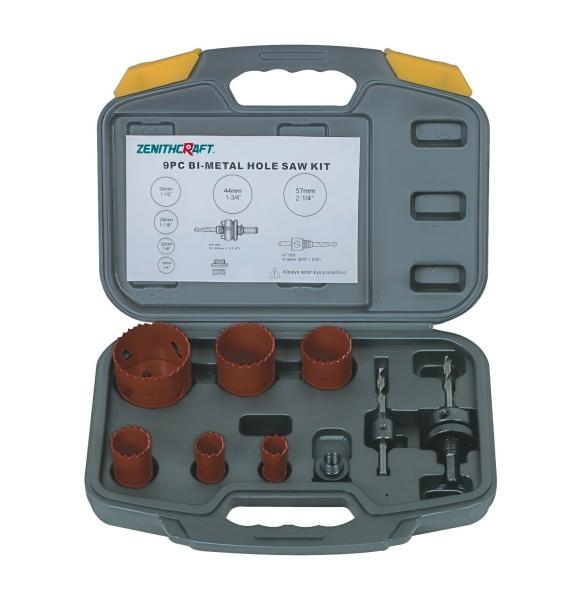 Quality Hss M3 9PC Bi Metal Hole Saw Set For Wood Casting Materials Gypsum Board for sale