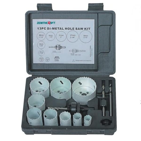 Quality Bi Metal Hole Saw Kit 13PC HSS 13 Piece Bi Metal Hole Saw Kit for sale