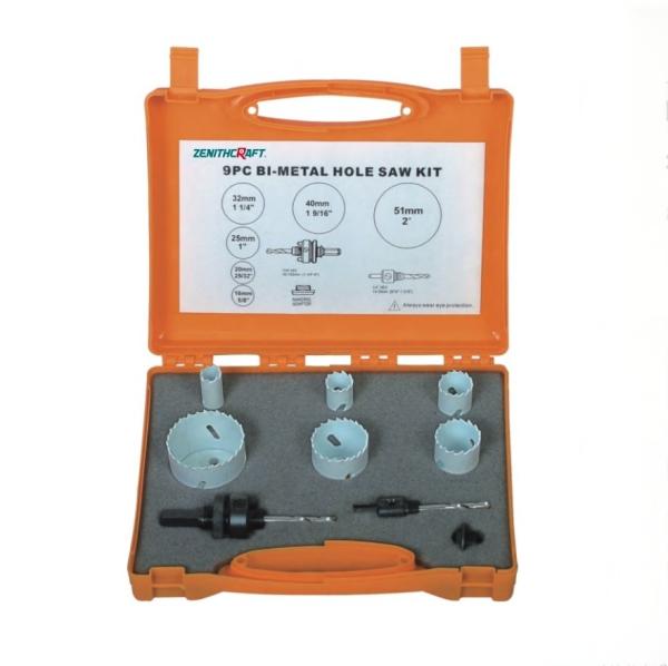 Quality 9PC Bi Matel Hole Saw Set M3 High Speed Steel Holesaw Set 19-51mm/22-64mm for sale
