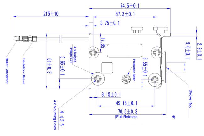 Square Actuator for Beverage Dispenser or Vending Machines