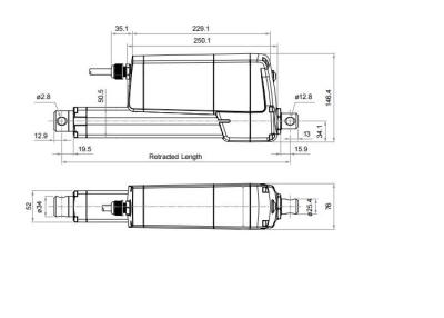 China 3500 lb DC Motor 24V/12V Heavy-Duty Electric Linear Actuators for sale