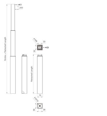 Cina 24V DC Telescopic Actuators 700N 35mm/s High Speed For Furniture in vendita