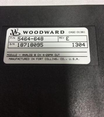 China 5464-648 WOODWARD Analog 8 Channel Output Module 4-20mA for sale