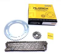 Quality High Tensile Steel Motorcycle Chain And Sprocket Kit For Honda NXR 150 BROSS for sale