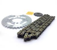 Quality Heavy Duty C45 Steel Chain And Sprocket Set LF110 428H 102L 36T For Motorbike for sale