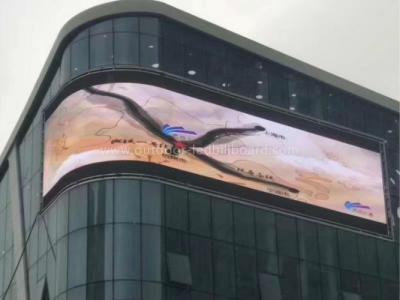 China Arc-shaped Good Performance P10 LED Video Billboard for Tall Building for sale