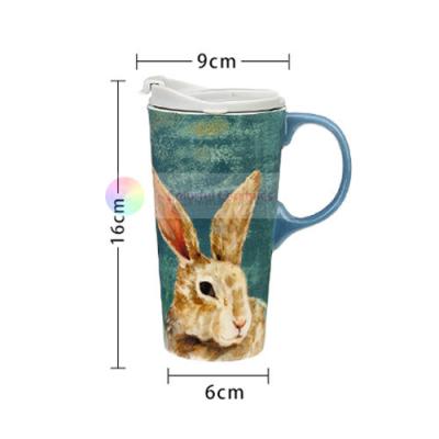China Nordic style big volume decal food grade ceramic ware coffe mug water mug oat mug use tableware for sale