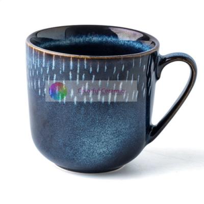 China Creative ceramic mug blue creative glaze household cup drinking cup coffee cup mug for sale