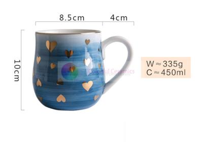 China Irish flamingo coffee mugs gold decal funny coffee mugs cappuccino mugs big coffee mugs tassen чашка for sale