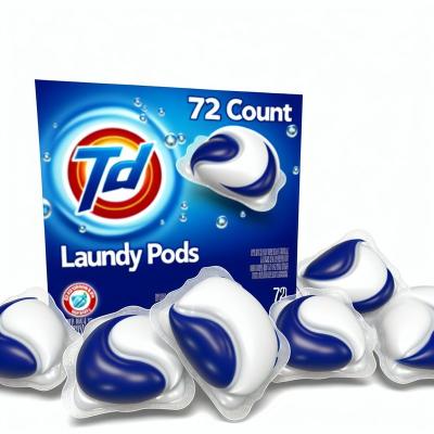 중국 72 세탁용 팟을 세탁하기 쉽고 물에 녹습니다. 판매용
