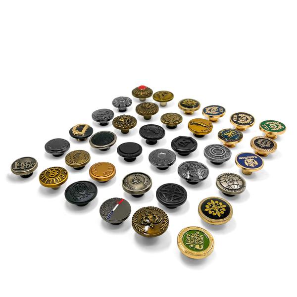 Quality Custom Logo Alloy Brass Round Metal Jeans Button Denim Jackie Metal Button for sale