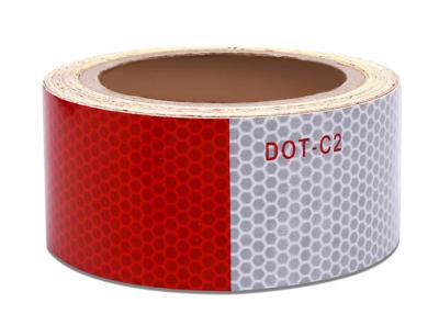 Cina Nastro riflettente di vetro del grado impermeabile, ciao nastro riflettente rosso e bianco di forza di sicurezza in vendita