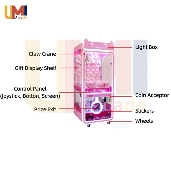 Quality Cheap Indoor Coin Operated Arcade Game Crane Claw Machine Toy Plush Doll Machine for sale