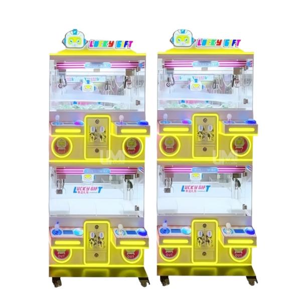 Quality Wholesale Custom Logo Mini Claw Crane Machine 4-Player Vending Arcade Game with Light Plush Toy Gift Claw Vending Doll Machine for sale