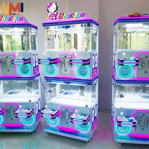 Quality Wholesale Custom Logo Mini Claw Crane Machine 4-Player Vending Arcade Game with for sale