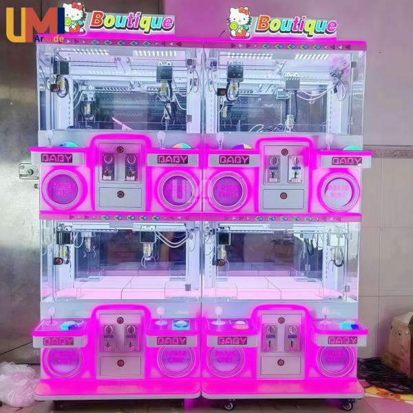 Quality Wholesale Custom Logo Mini Claw Crane Machine 4-Player Vending Arcade Game with for sale