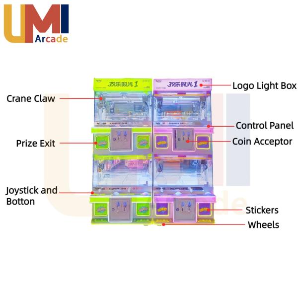 Quality Hot Selling Mini Claw Machine Custom logo Coin-operated Boutique Plush Toys for sale