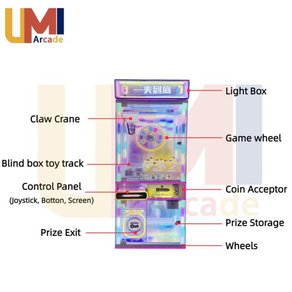 Quality New Design Coin-Operated Claw Machine Prize Wheel Arcade Games Plush Toys Labubu for sale