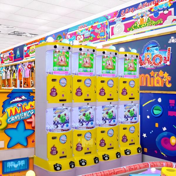 Quality Cartoon-Style Double-Layer Capsule Toys Gashapon Vending Machine Kids' Amusement Game with Digital Printing Logo for sale