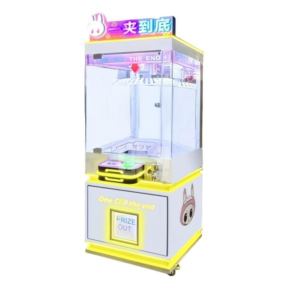 Quality Custom Coin-Operated Arcade Vending Games 40 Clips Prize Gift Claw Machine Game for sale