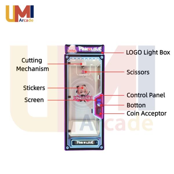 Quality High-Quality skill Cutting Game Big Gifts Plush Toy Scissors Arcade Vending for sale