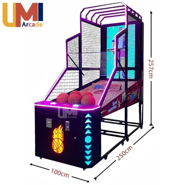 Quality Coin Operated Basketball Arcade Game 55 Inches HD Display Interactive Adult for sale