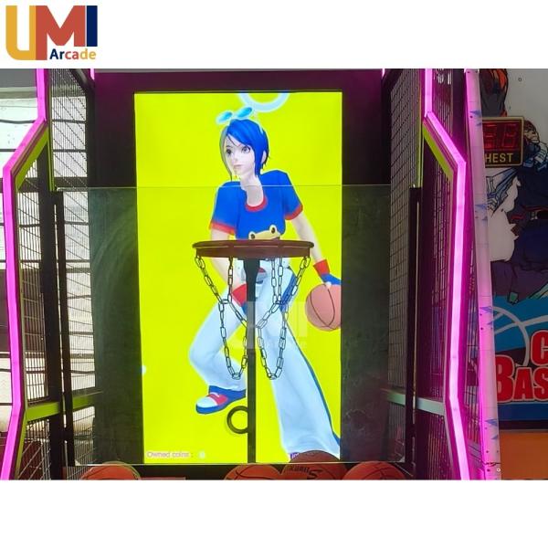 Quality Coin Operated Basketball Arcade Game 55 Inches HD Display Interactive Adult for sale