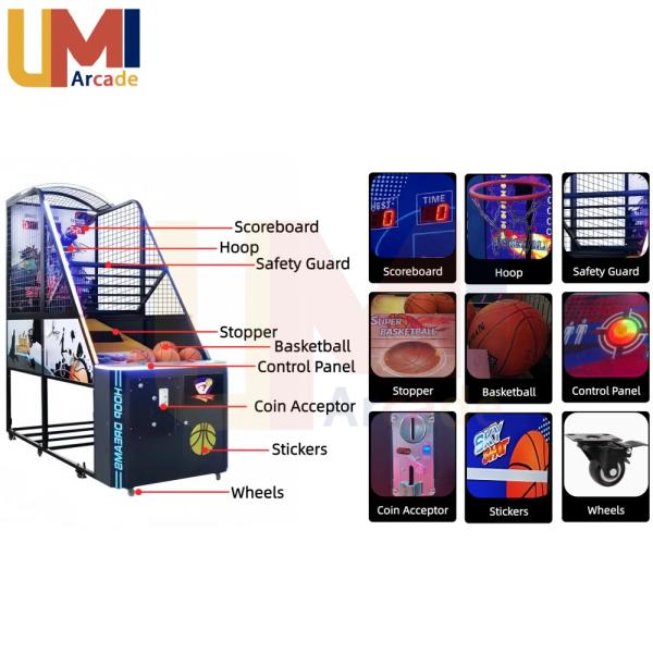 Quality Manufacture Foldable Basketball Hoop Street Shooting Machine Basketball Arcade for sale