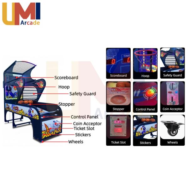 Quality Factory Wholesale Cheap Indoor Coin Operated Arcade Basketball Shooting Game for sale