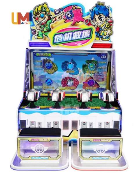 Quality Rescue Water Shooting Arcade Machine 4 Player Shooting Video Games Coin- for sale