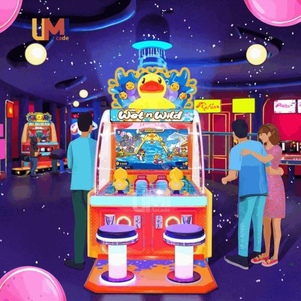 Quality Water Shooting Kids Arcade Games Safety Protection Design 2 Player Durable Metal for sale