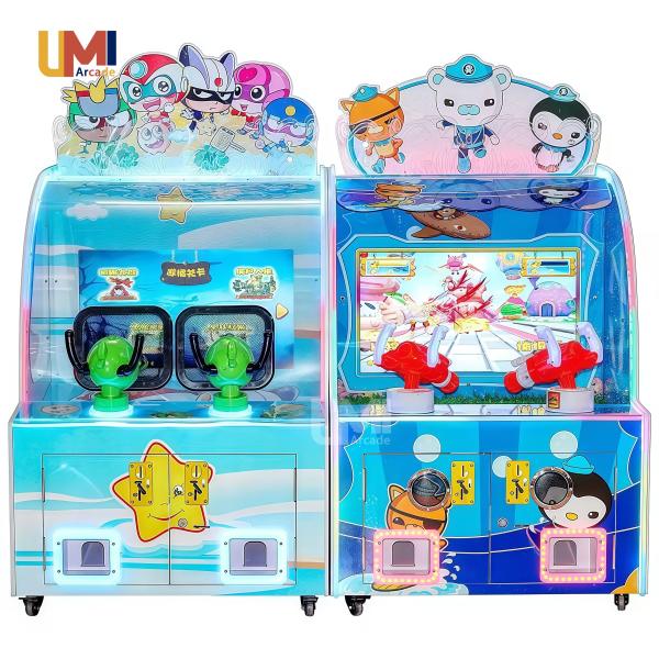 Quality Indoor Kids Interactive Water Gun Arcade Machine 32-Inch Video Shooting 2-Player for sale