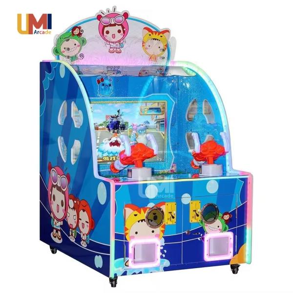 Quality Indoor Kids Interactive Water Gun Arcade Machine 32-Inch Video Shooting 2-Player for sale