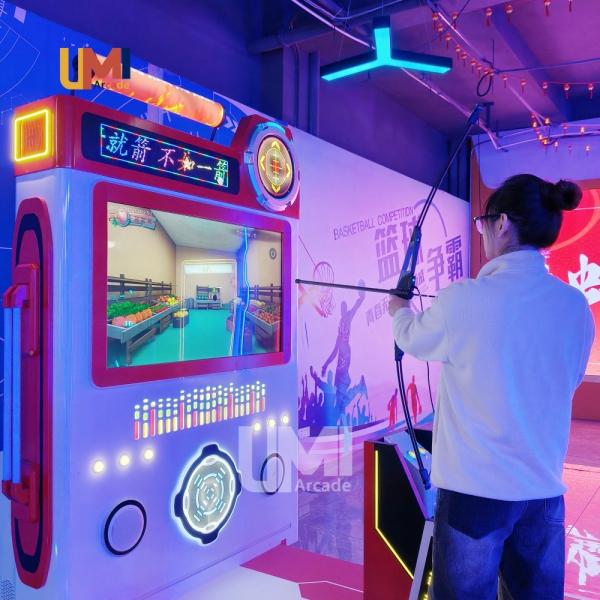 Quality Interactive Laser Positioning Simulated Archery Shooting Arcade Machine Coin for sale