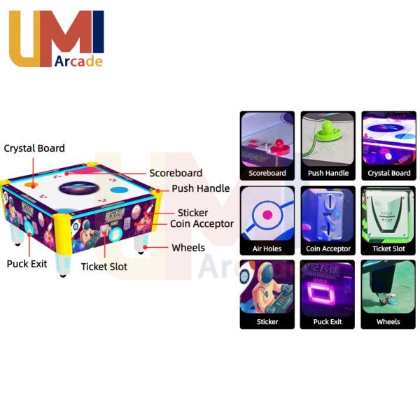 Quality Air Hockey Table 4 Player Arcade Game Machine Ice Hockey Coin Operated Hockey for sale