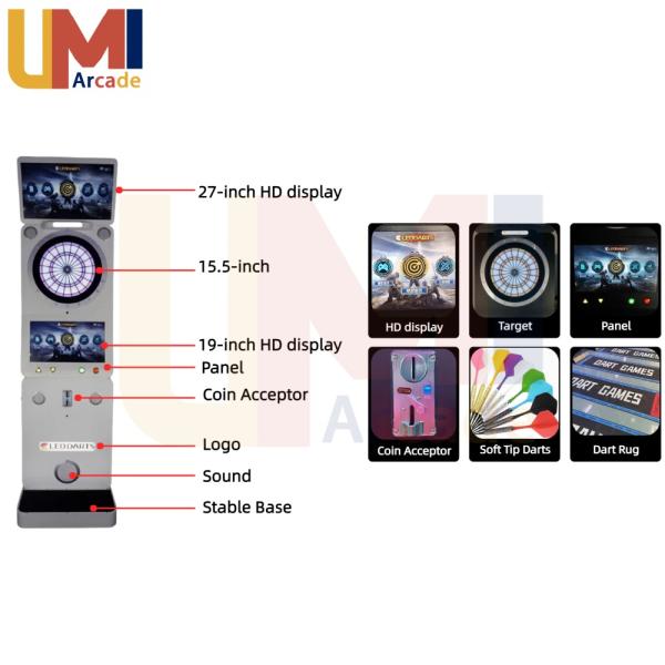 Quality Interactive bar Game Dual Screen Electronic Dart Machine Electronic Dartboard for sale