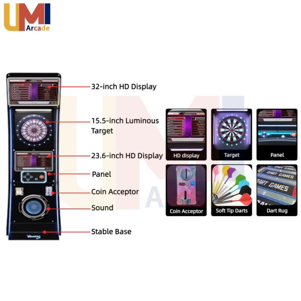 Quality Professional Competition Electronic Darts Board Arcade Darts Games Coin Operated for sale