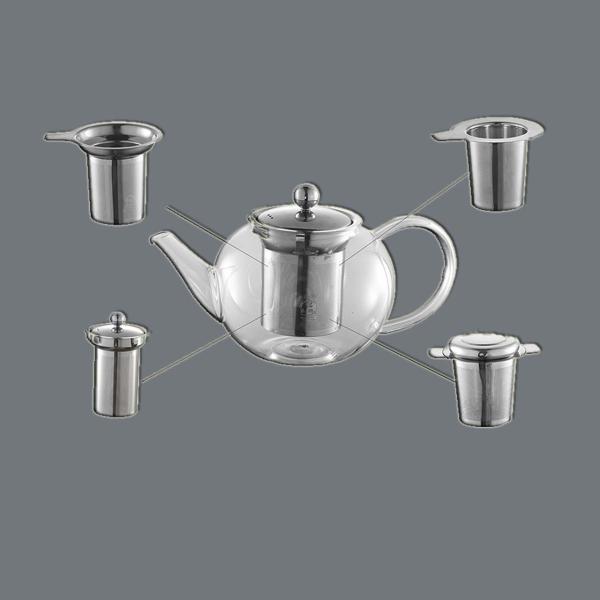 Quality Professional Stainless Steel Chemical Etching Glass Teapot For Tea Making for sale
