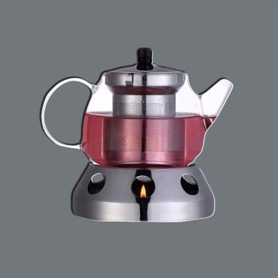 Cina Tè da tè in vetro con infusore in acciaio inossidabile inciso con micro fori da 0,3 mm per un flusso ottimale di tè in vendita