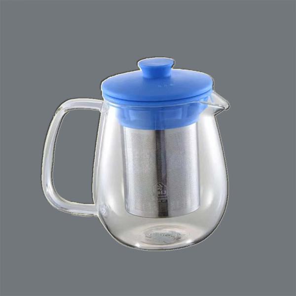 Quality Glass Teapot With Etched Stainless Steel Infuser 0.3mm Micro Holes For Optimal for sale