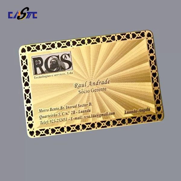Quality Custom Etched Metal Business Cards with Micro-Hole Technology & High Uniformity for sale