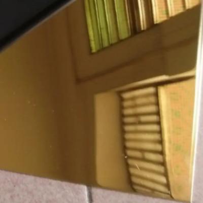 China 304 PVD Gold Mirror Stainless Steel Decorative Sheet Anti Fade Scratch Resistant for sale