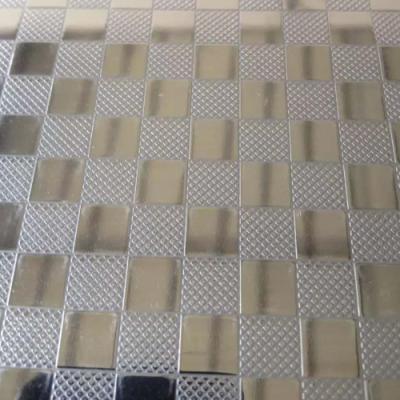 China No.4 Brushed / Mirror Finish Embossed Stainless Steel Plate Raised Pattern Sheet for sale