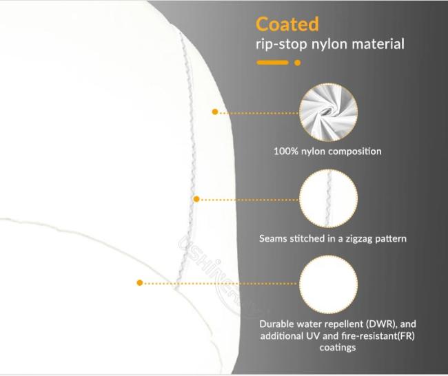 Light tower in operation at night