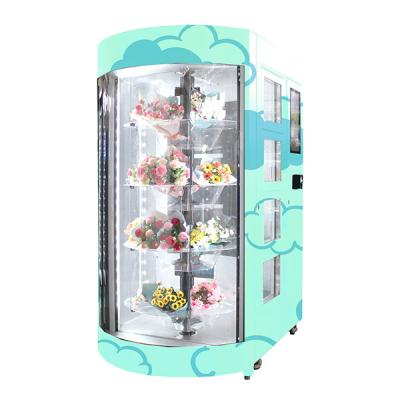 중국 투명한 선반 냉각된 가습 시스템과 병원 쇼핑몰 자동 꽃 자동 판매기 판매용